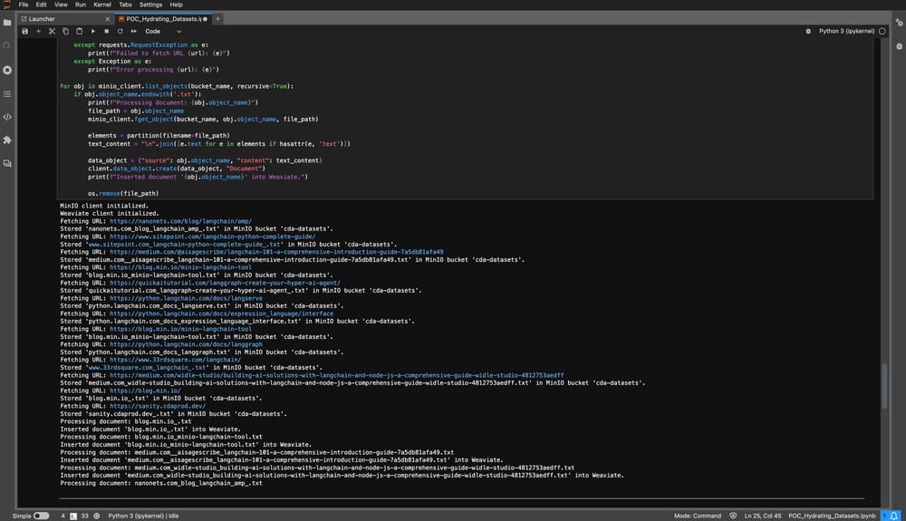 Dynamic ETL Pipeline: Hydrate AI with Web Data for MinIO and Weaviate using Unstructured-IO