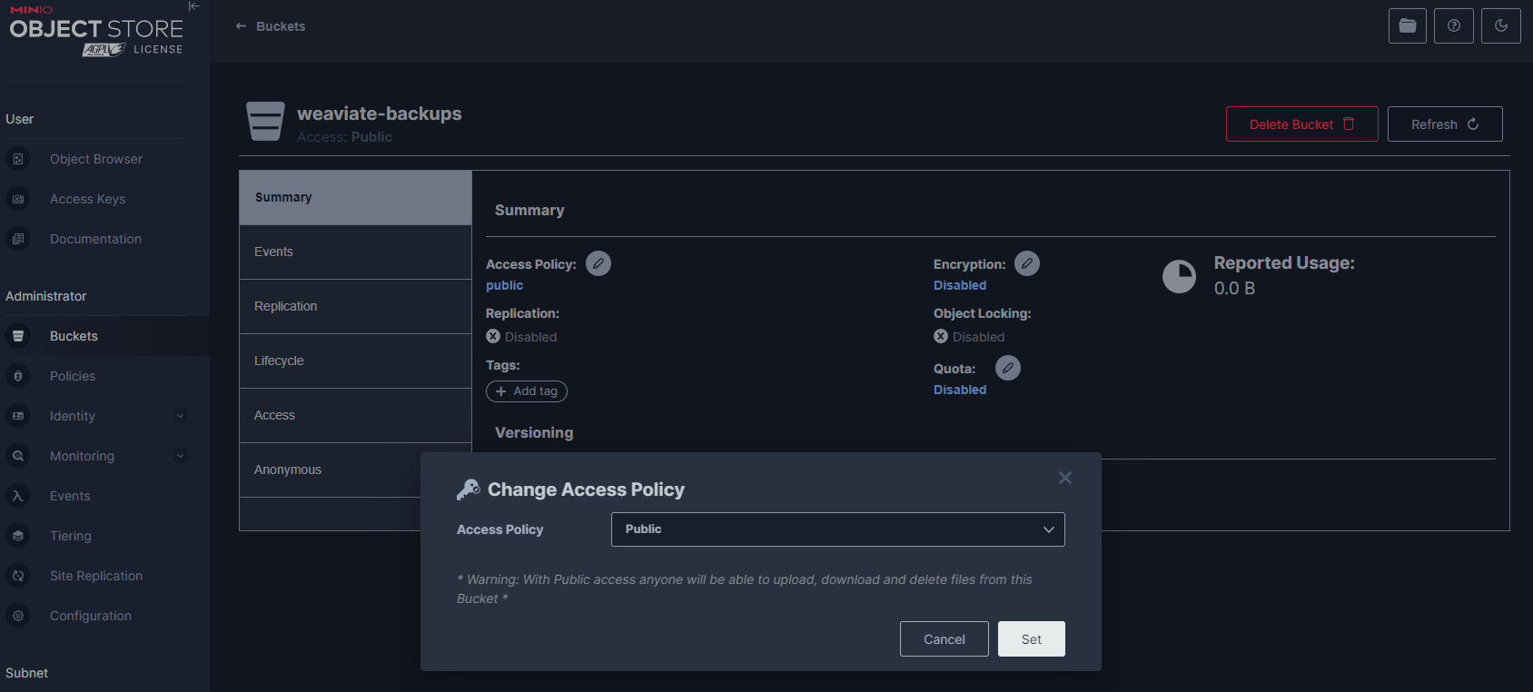 Backing Up Weaviate with MinIO S3 Buckets