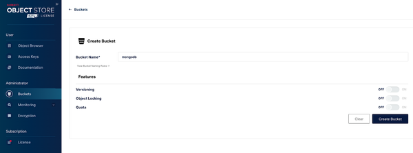 Snapshot Backups for MongoDB Using MinIO